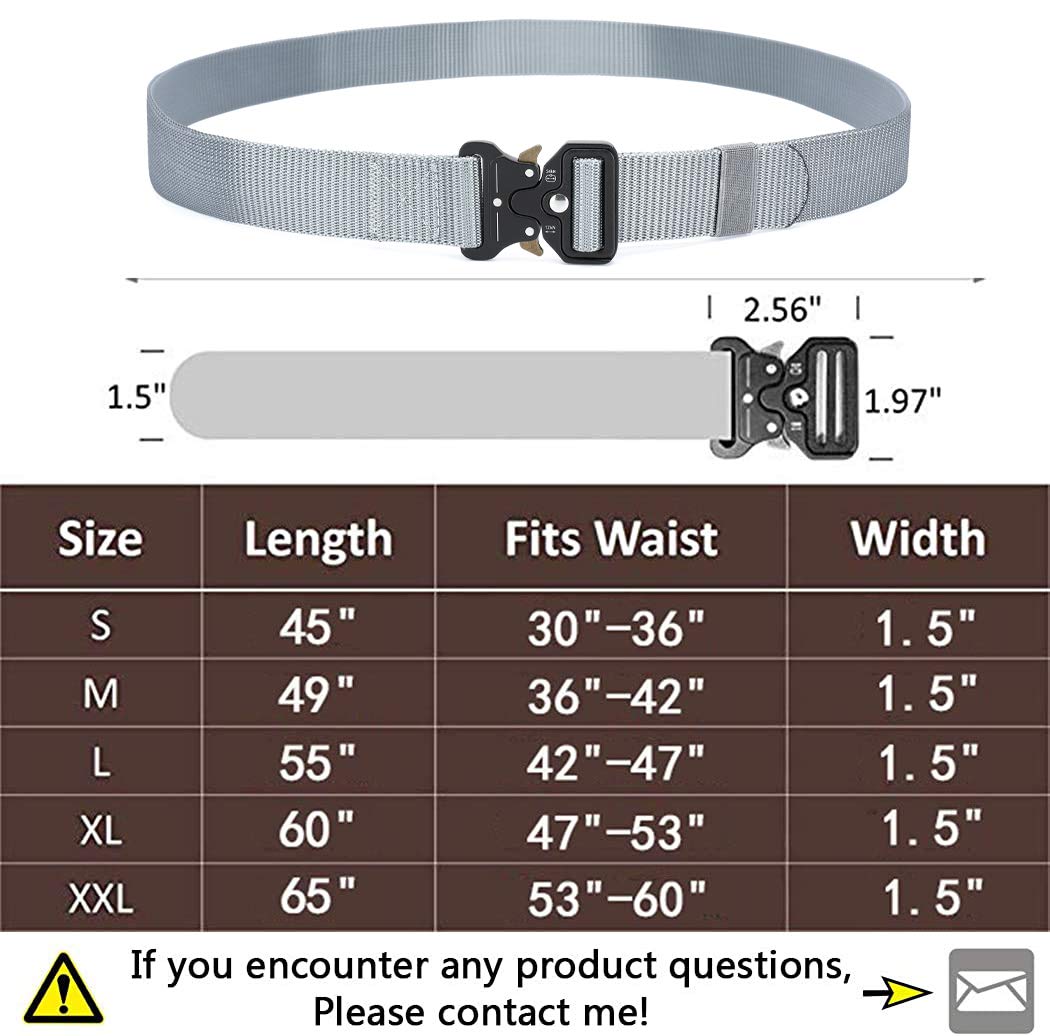 Snapklik.com : MOZETO Mens Tactical Belt, 1.5" Nylon Web Rigger Hiking ...