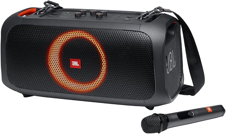 Amazon Com Jbl Partybox On The Go Powerful Portable Bluetooth Party Speaker With Dynamic Light