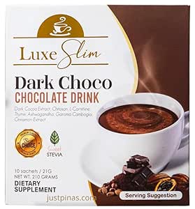 Amazon.com : Luxe Slim Dark Choco 21 grams x 10 sachets : Health ...