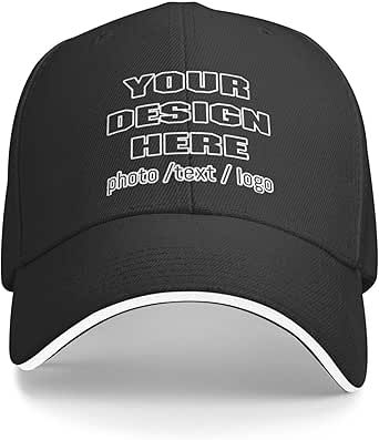 Amazon.com: Custom Baseball Cap Design Your Own Custom Hat Add Text ...