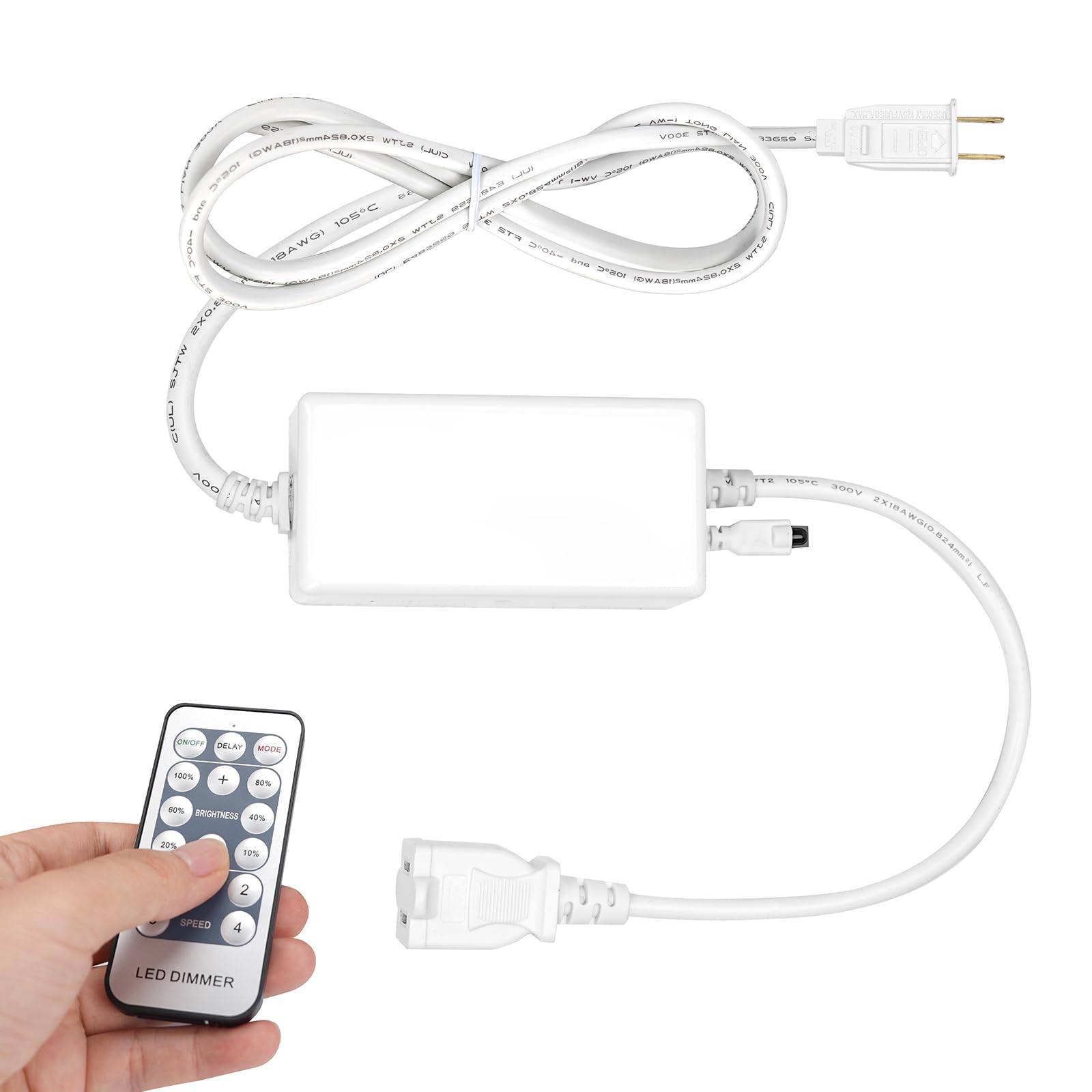 Snapklik.com : GZBtech Dimmer Plug For COB Neon Rope Light Series, 500 ...