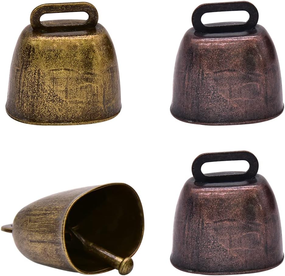 Amazon.de: LKNBIF Glöckchen Metall Vintage, 4 Stück Glocke Dekoration ...