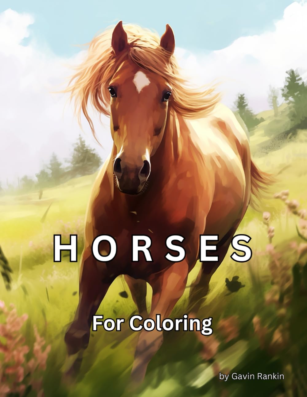 Amazon.com: Horses: For Coloring (Animal Coloring Books): 9798865943310 ...