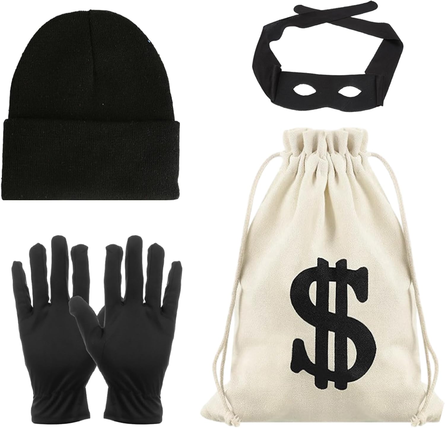 Amazon.com: HTPARY Robber Costume Set, Burglar Costume Accessories ...