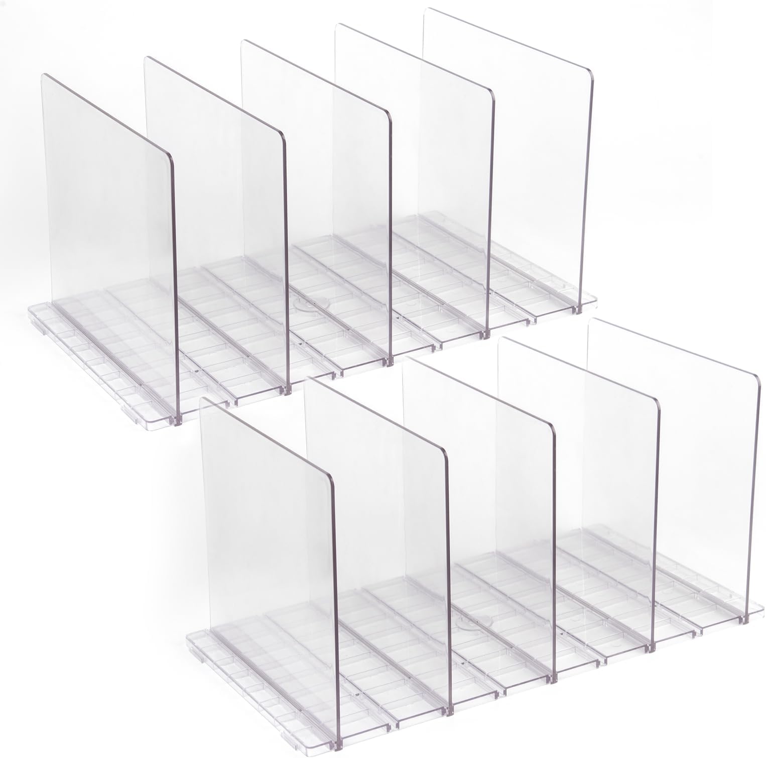 Amazon.com: Clear Closet Bag Storage Dividers Rack, Detachable Cupboard ...