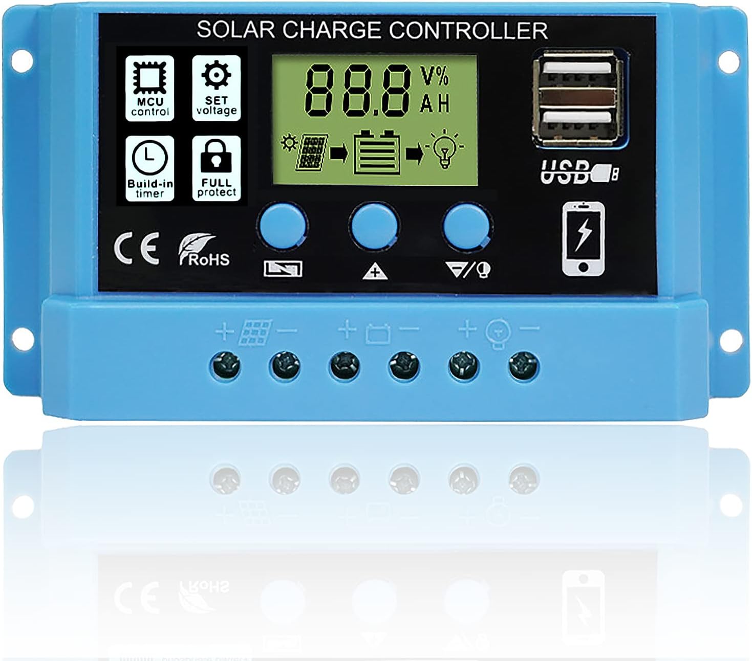 Amazon.com: 3in1 30A Solar Charge Controller, for Lead-Acid Battery ...