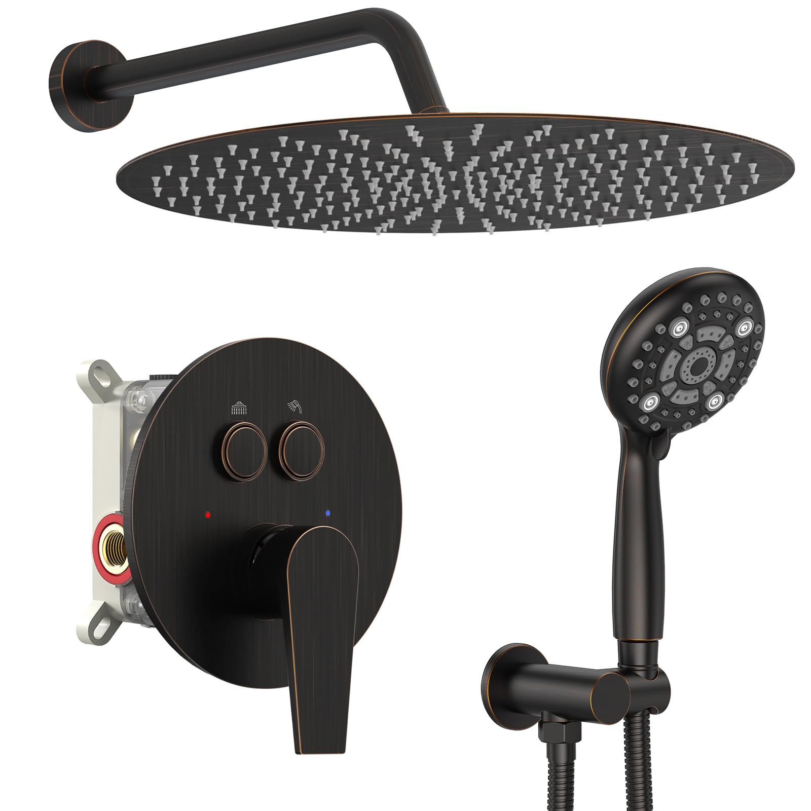 Snapklik.com : SR SUN RISE Shower System, 12 Inch Multifunction Shower ...