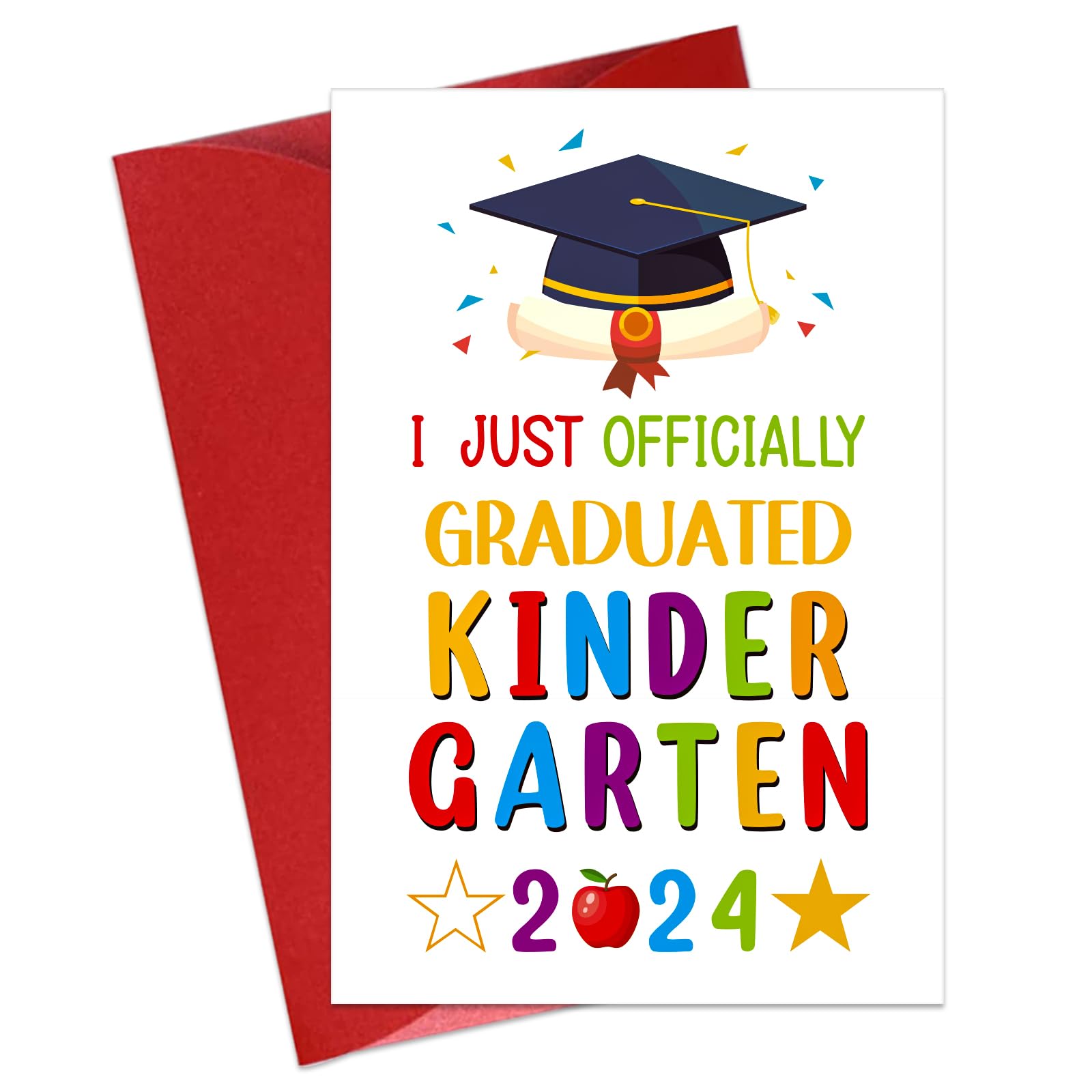 Amazon.com : JUESMOS Kindergarten Graduations Greeting Card Class of ...