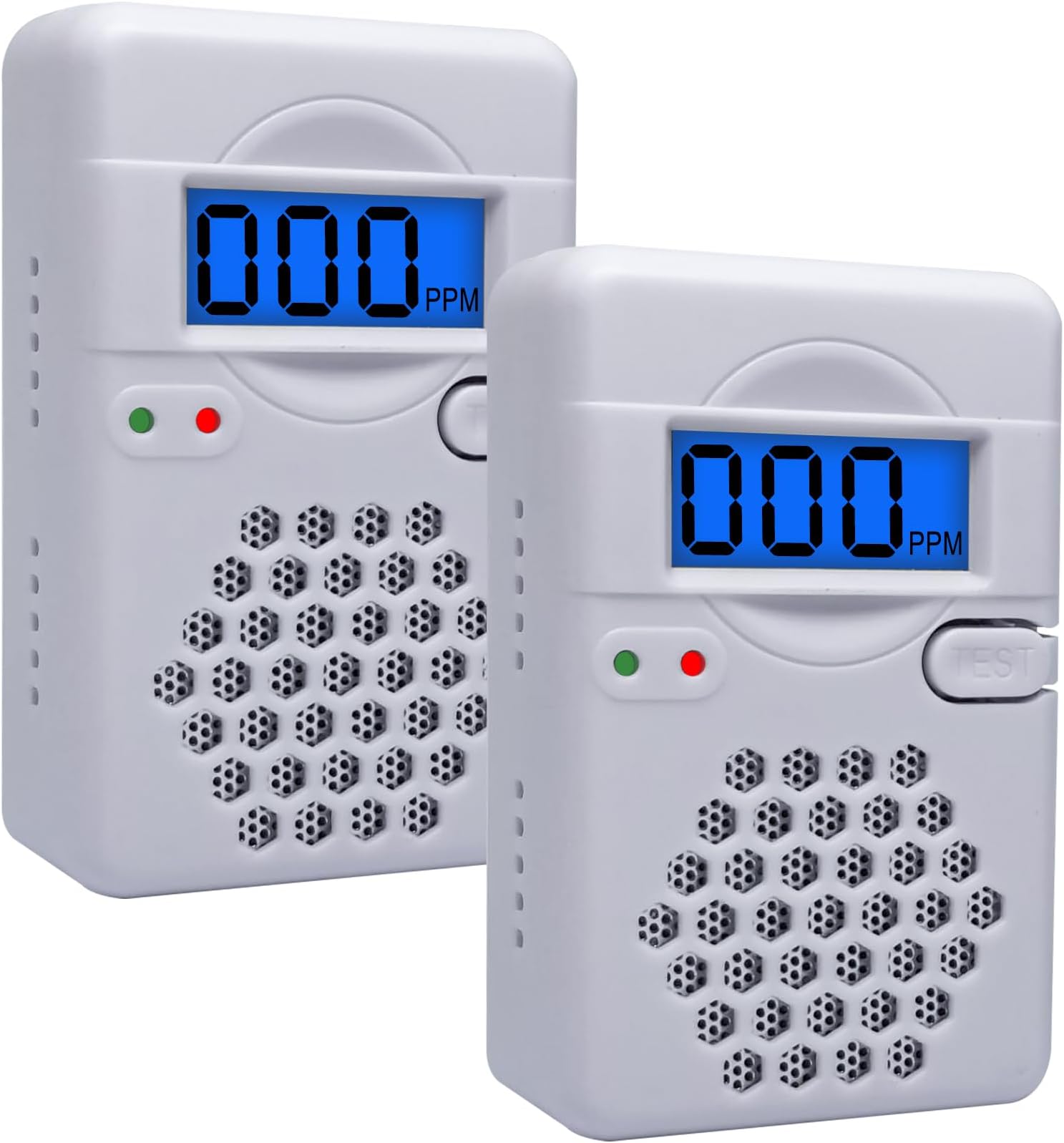 Carbon Monoxide Detector 2Pack,CO Gas Monitor Alarm Detector,CO Sensor ...