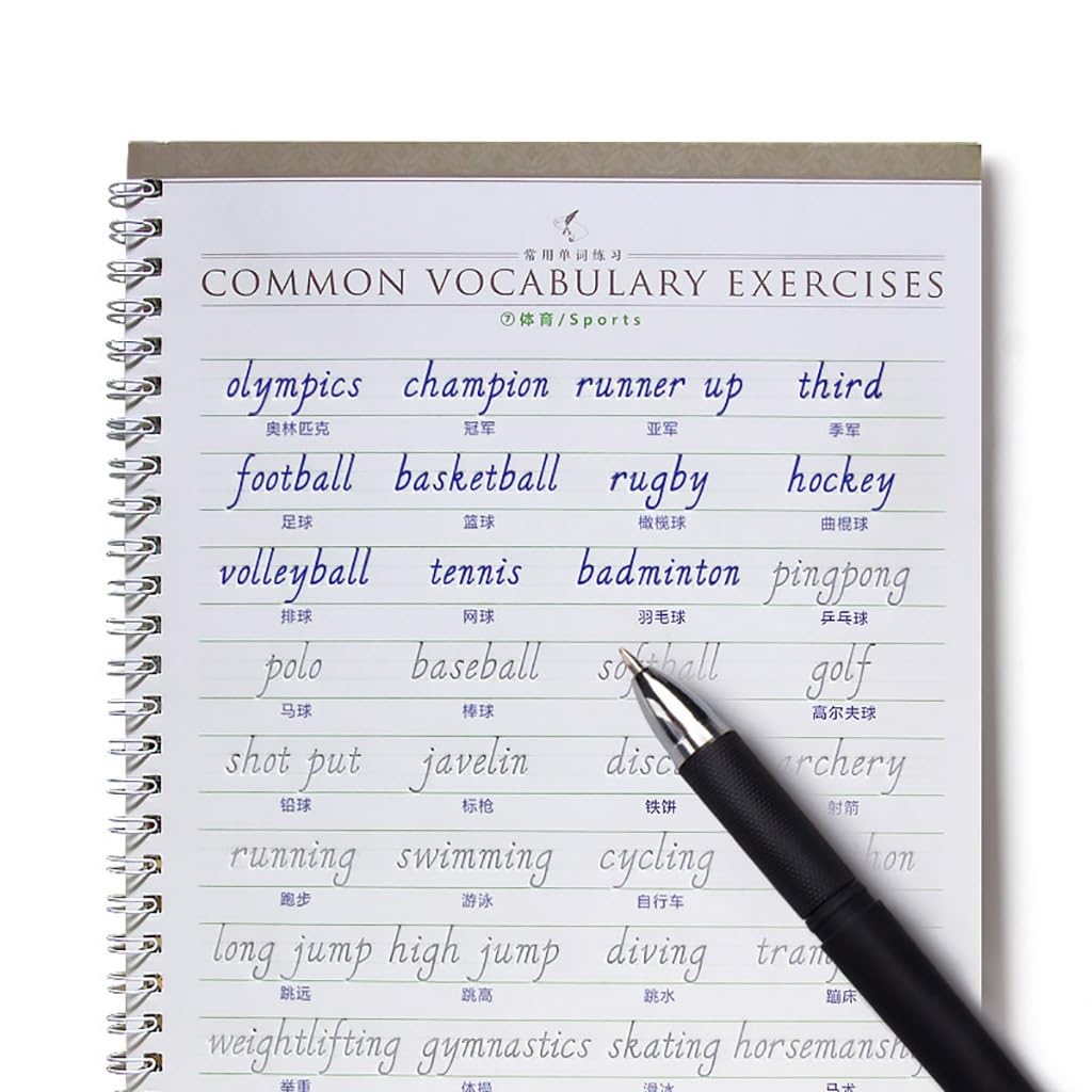 Amazon.com: salyher 2-Pack English Handwriting Practice Copy Book with ...