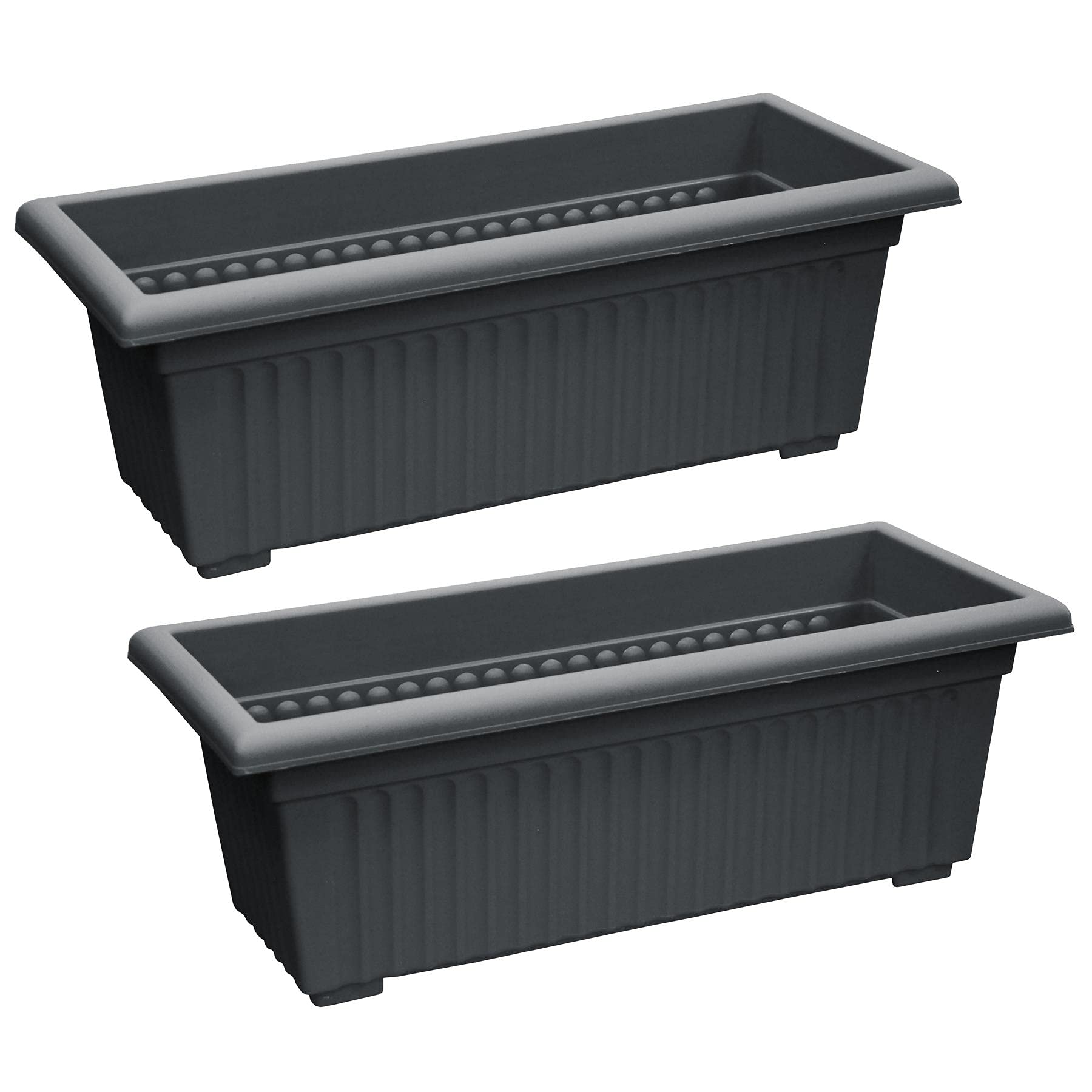 Modern Plastic Trough Planters