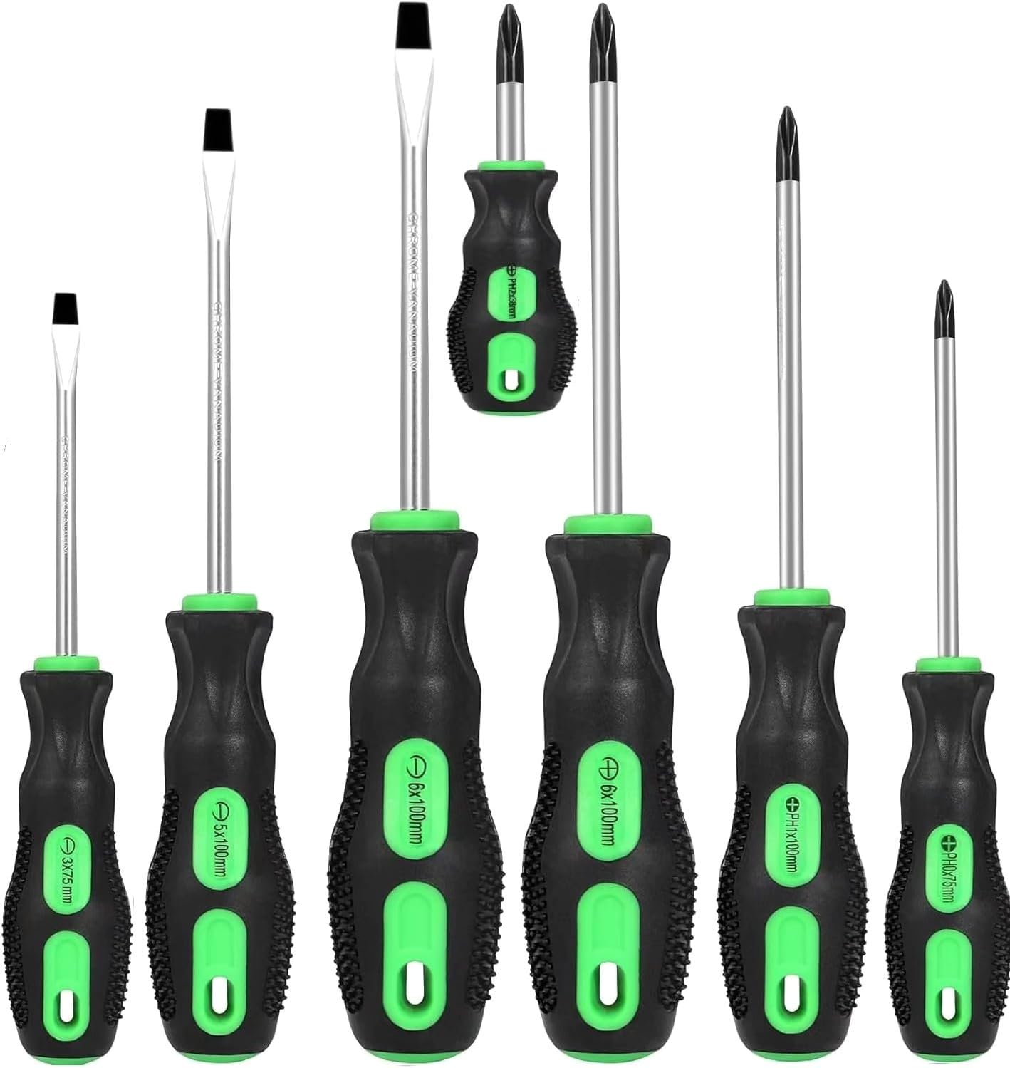 Amazon.com: Flat Head Screwdriver Set (5 Sets in the Following Sizes ...