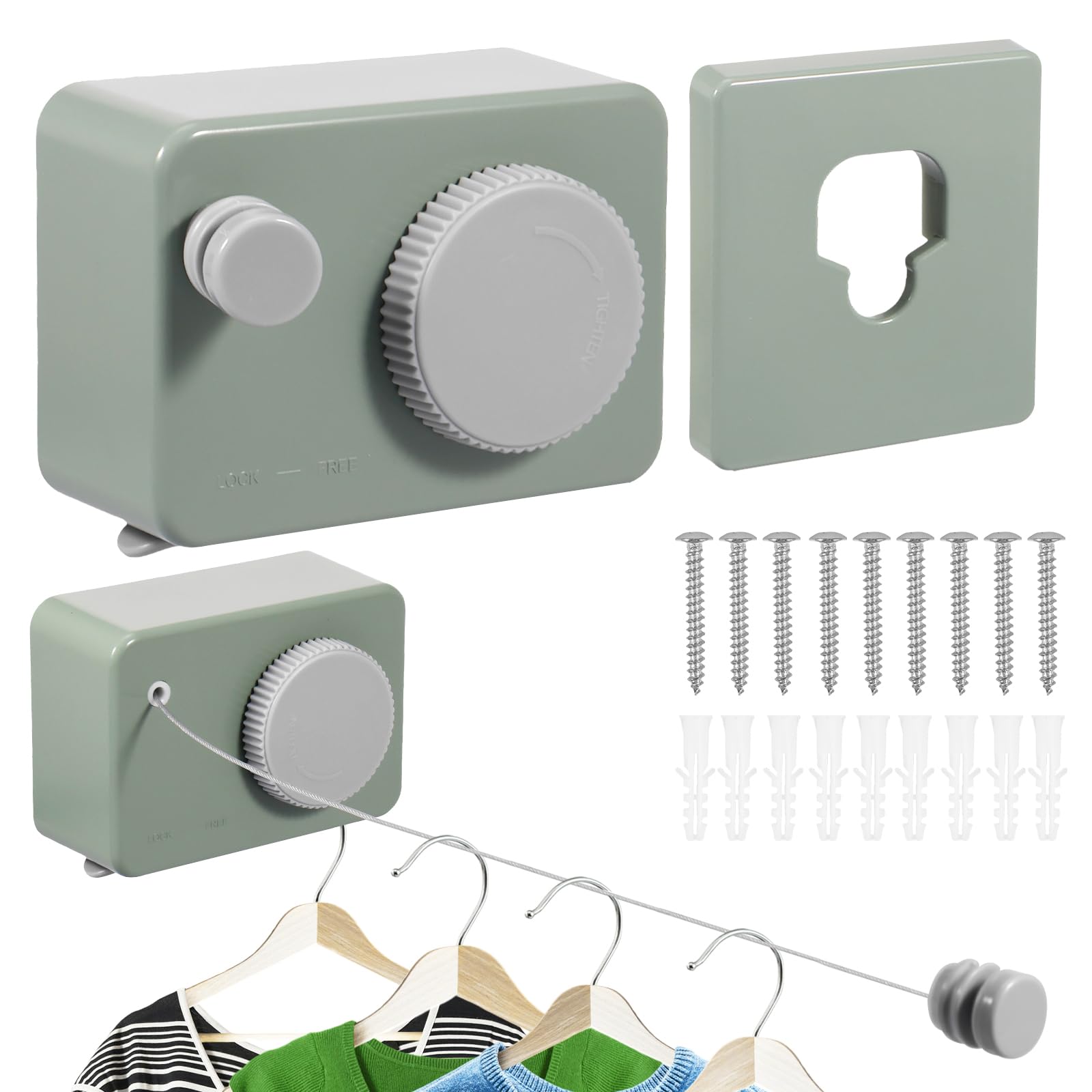 Amazon.com: Retractable Clothesline 4.2M Long Non Sagging Outdoor ...