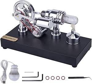 Amazon.com: MINDEN ENJOMOR Metal Gamma Hot-air Stirling Engine Model ...