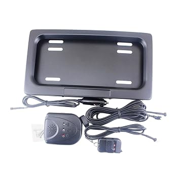 SILNOVO® Hide-Away Shutter Cover Up Electric License Plate Frame w ...