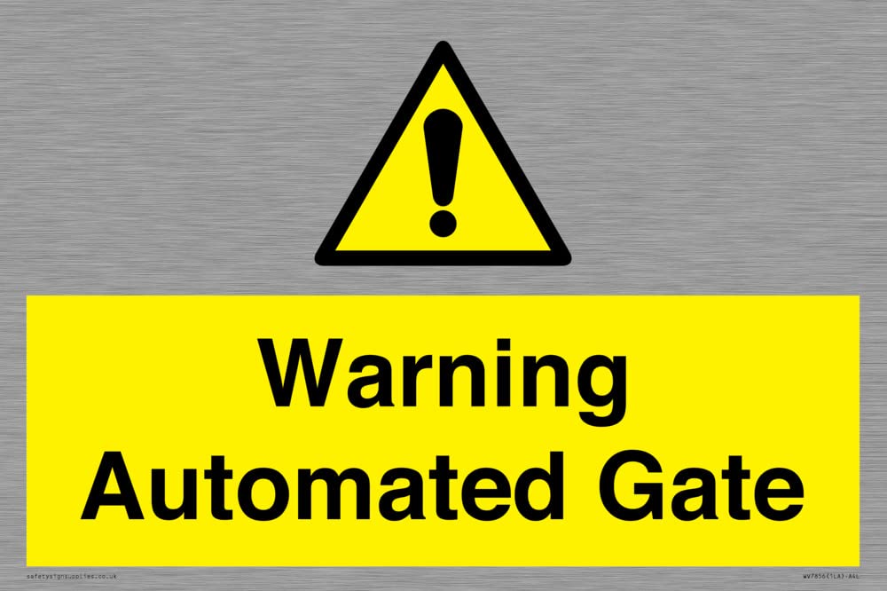 Warning Automated Gate Sign – 300x200mm – A4L – BigaMart