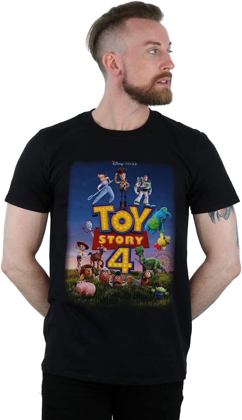 Amazon.com: Disney Toy Story 4 Poster Art - Camiseta para hombre, color ...