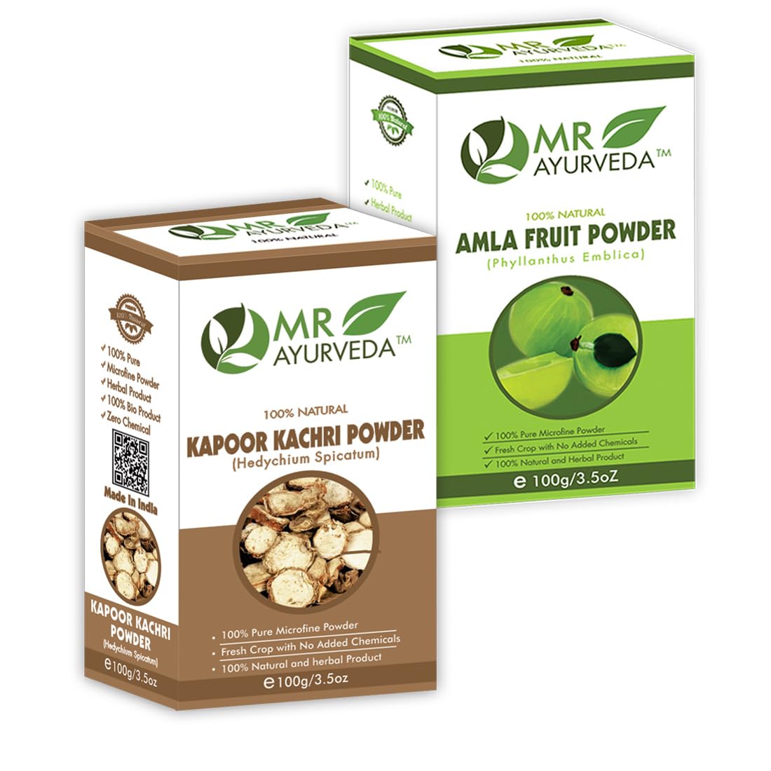 MR Ayurveda Kapoor Kachri Powder & Amla Powder - Set of 2 (200 Grams ...