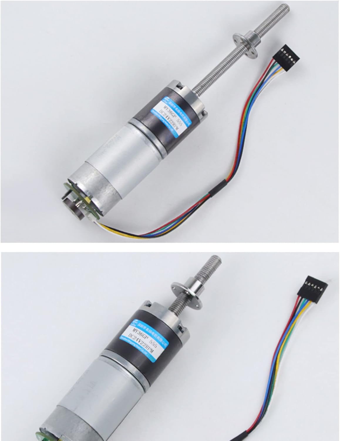 Planetary DC Gear Motor 12V 24V with Encoder M8 Thread Screw Large ...
