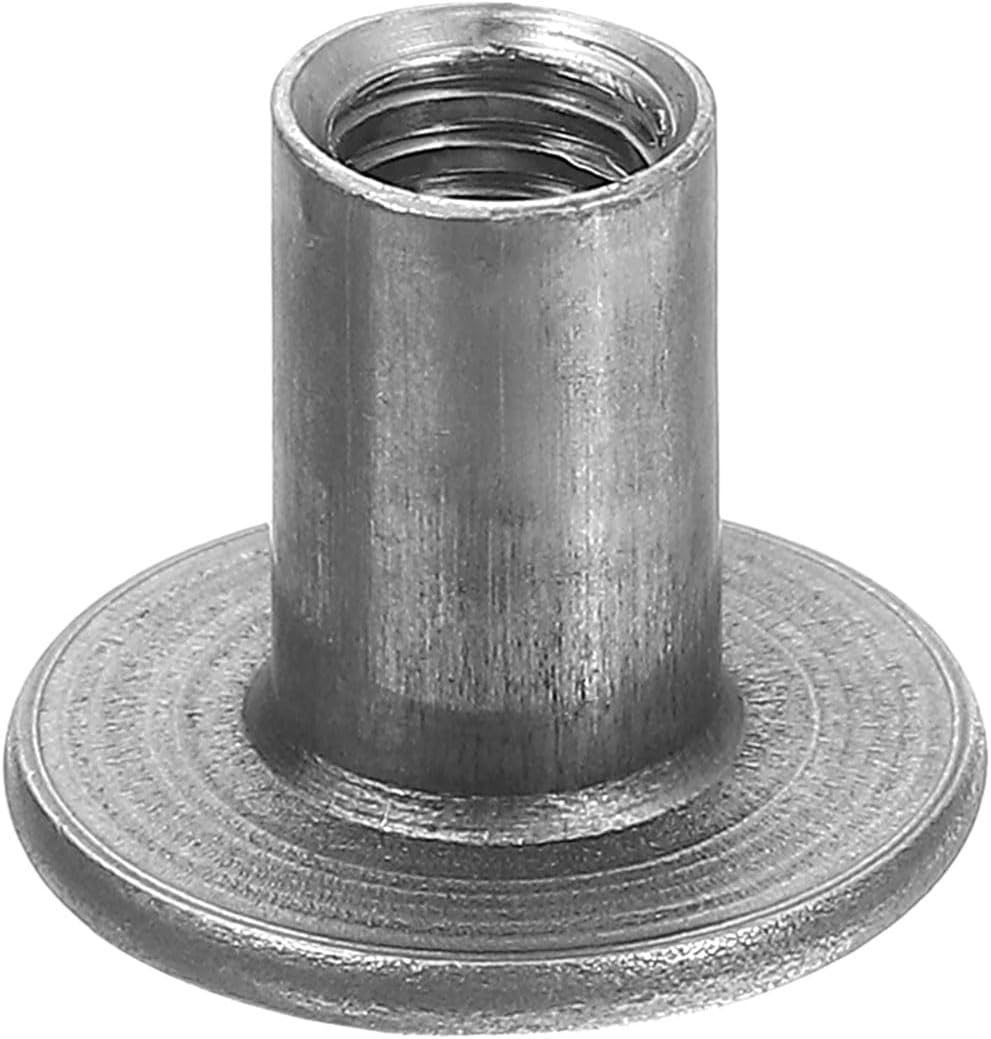 Amazon.com: uxcell M6 T-Nuts, 24pcs Carbon Steel Tee Nut Round Base Weld Nuts 15mm Height ...