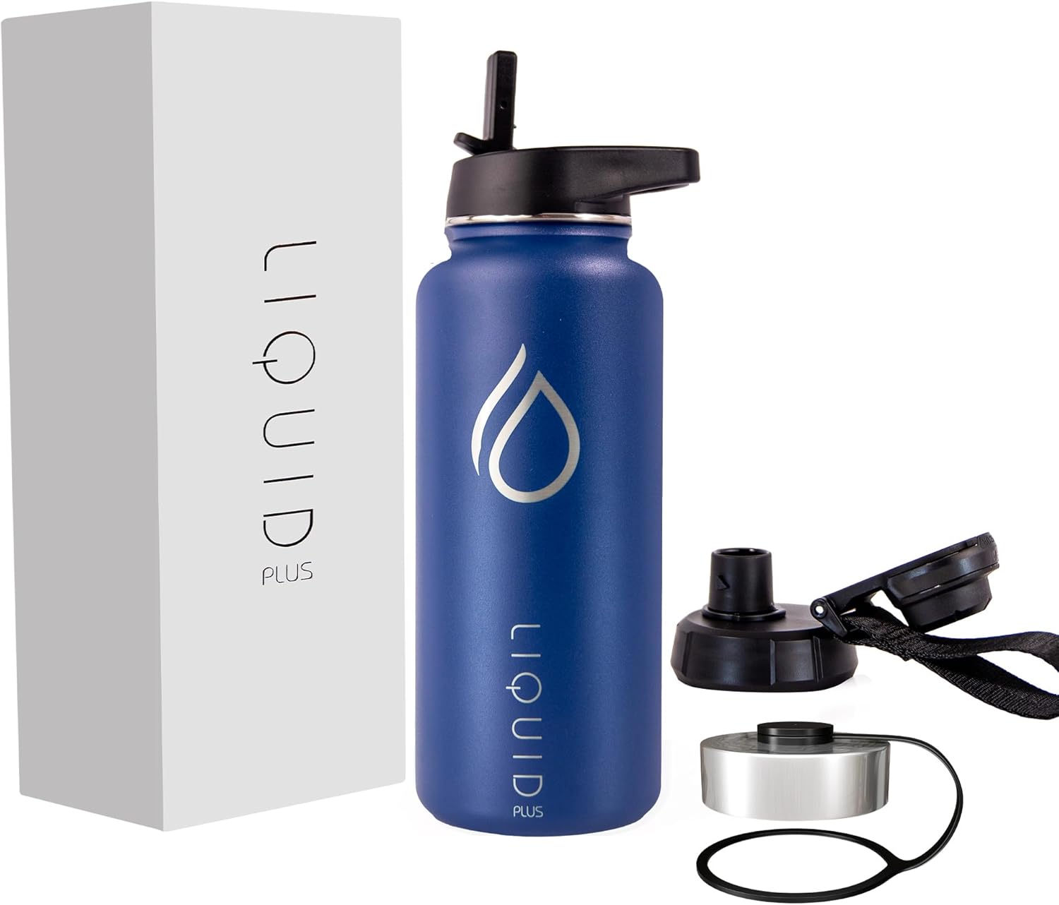 Amazon.com: LIQUID PLUS Insulated Water Bottle with Straw Lid - 32oz, 3 ...