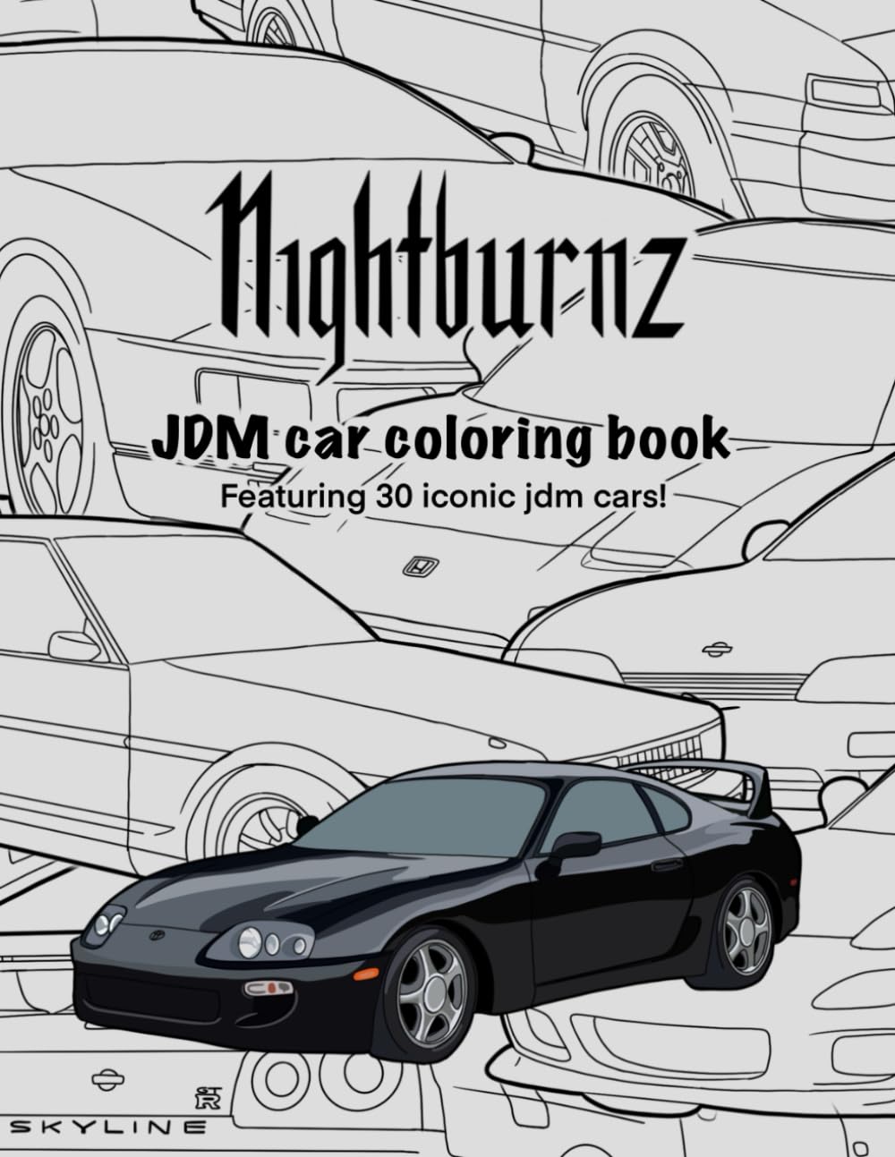 Amazon.com: Nightburnz JDM car coloring book: Featuring 30 iconic JDM ...