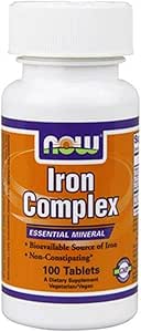 NOW Iron Complex, 100 Tablets (Pack of 3) : Amazon.com.au: Health ...