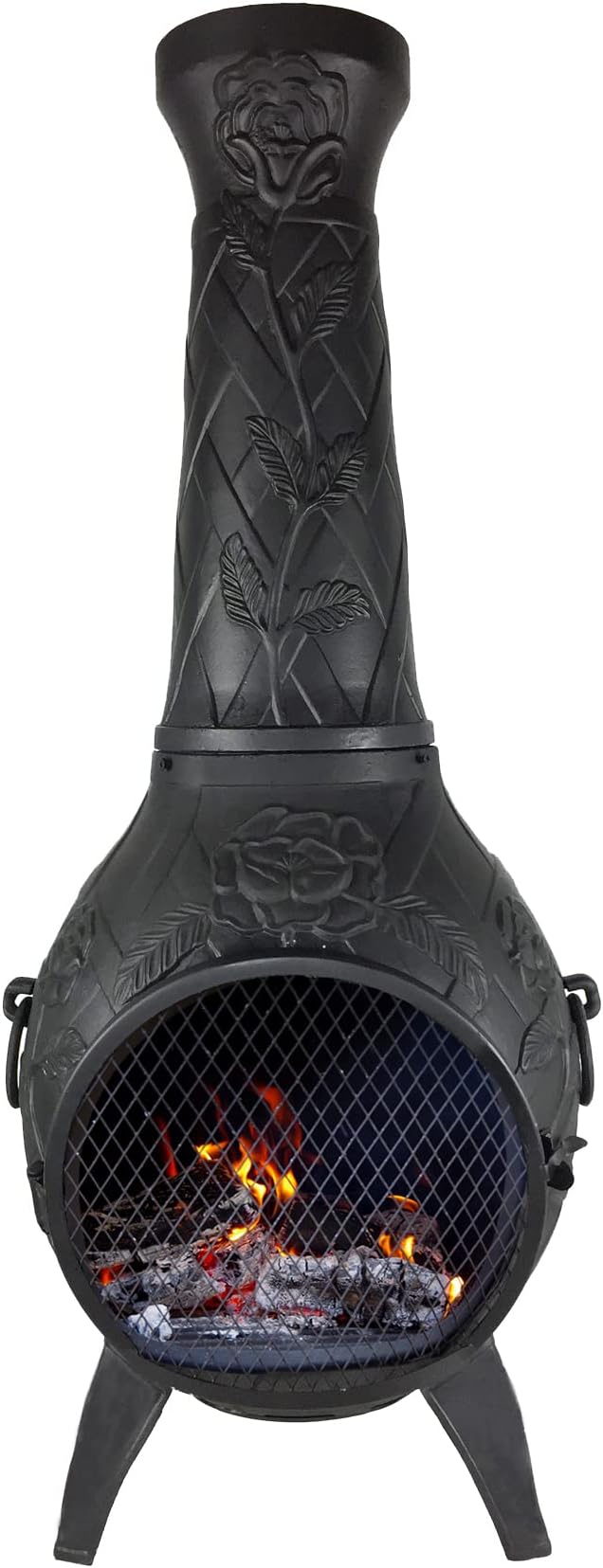 Amazon.com : Sun Fire Outdoor Chiminea Fireplace by The Blue Rooster ...