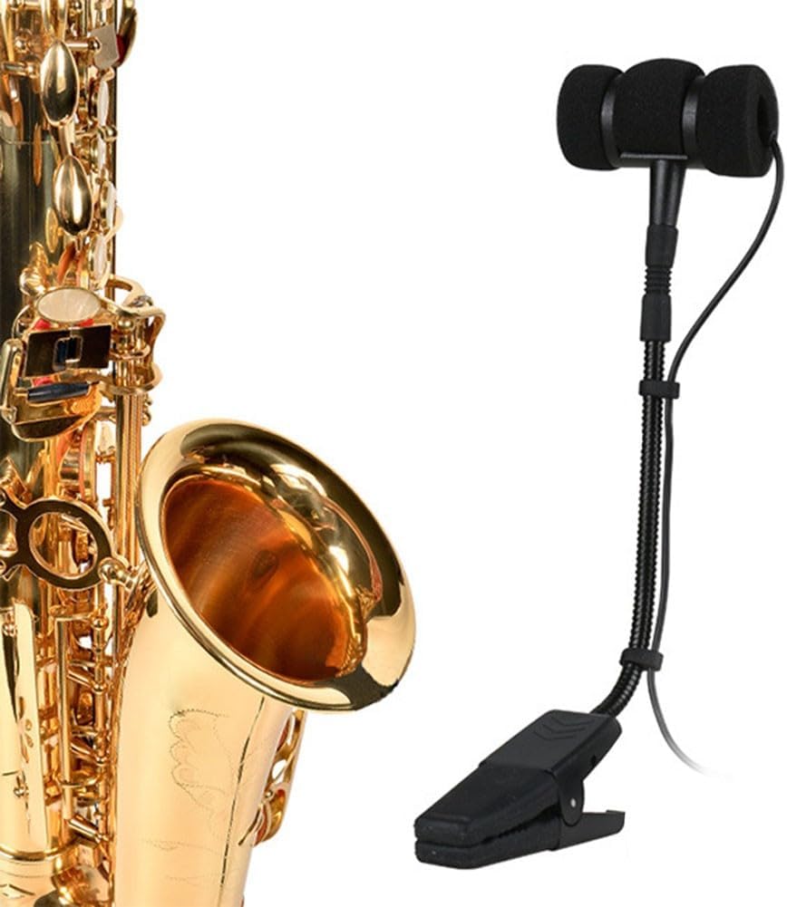 SPORTARC Sax Microphone, Portable 3 Pin 4 Pin Wired Sax Microphone ...