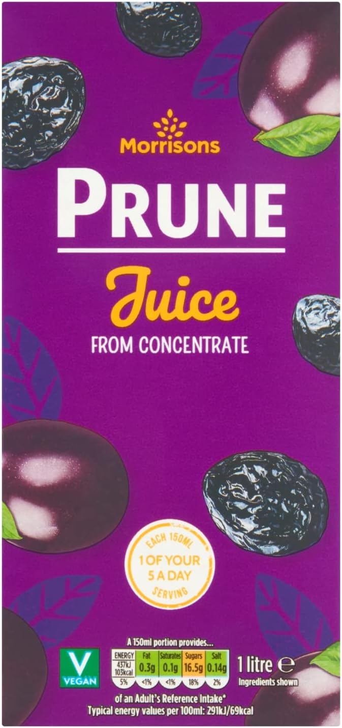 Morrisons Prune Juice from Concentrate, 1 Litre : Amazon.co.uk: Grocery