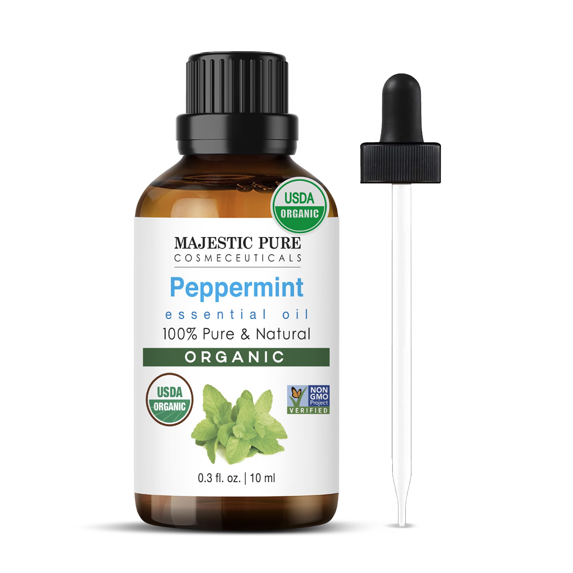 Amazon.com: Majestic Pure Organic Peppermint Essential Oil - 100% Pure ...