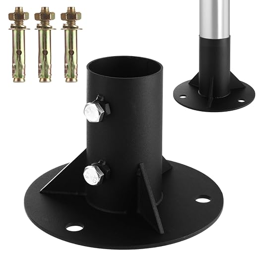 Amazon.com: ZUQIAN 2" Chain Link Fence Post Floor Flange, Heavy Duty ...