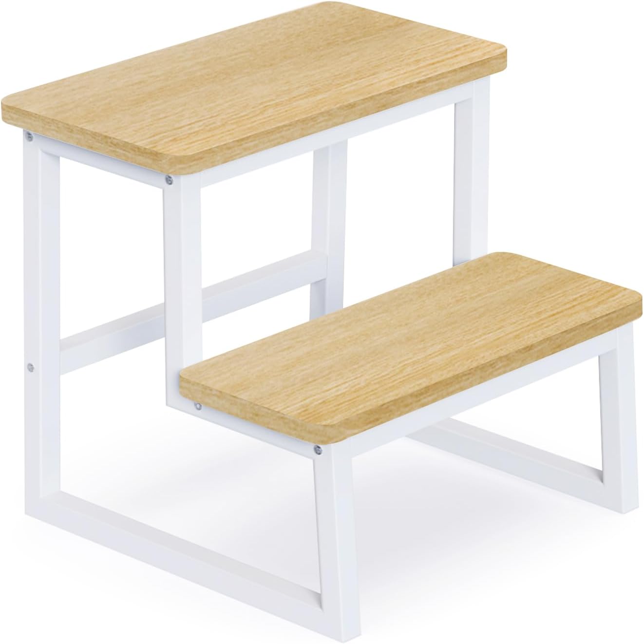 Amazon.com: Bamboo Step Stools for Adults Kids, 2 Step Stool for Kichen ...