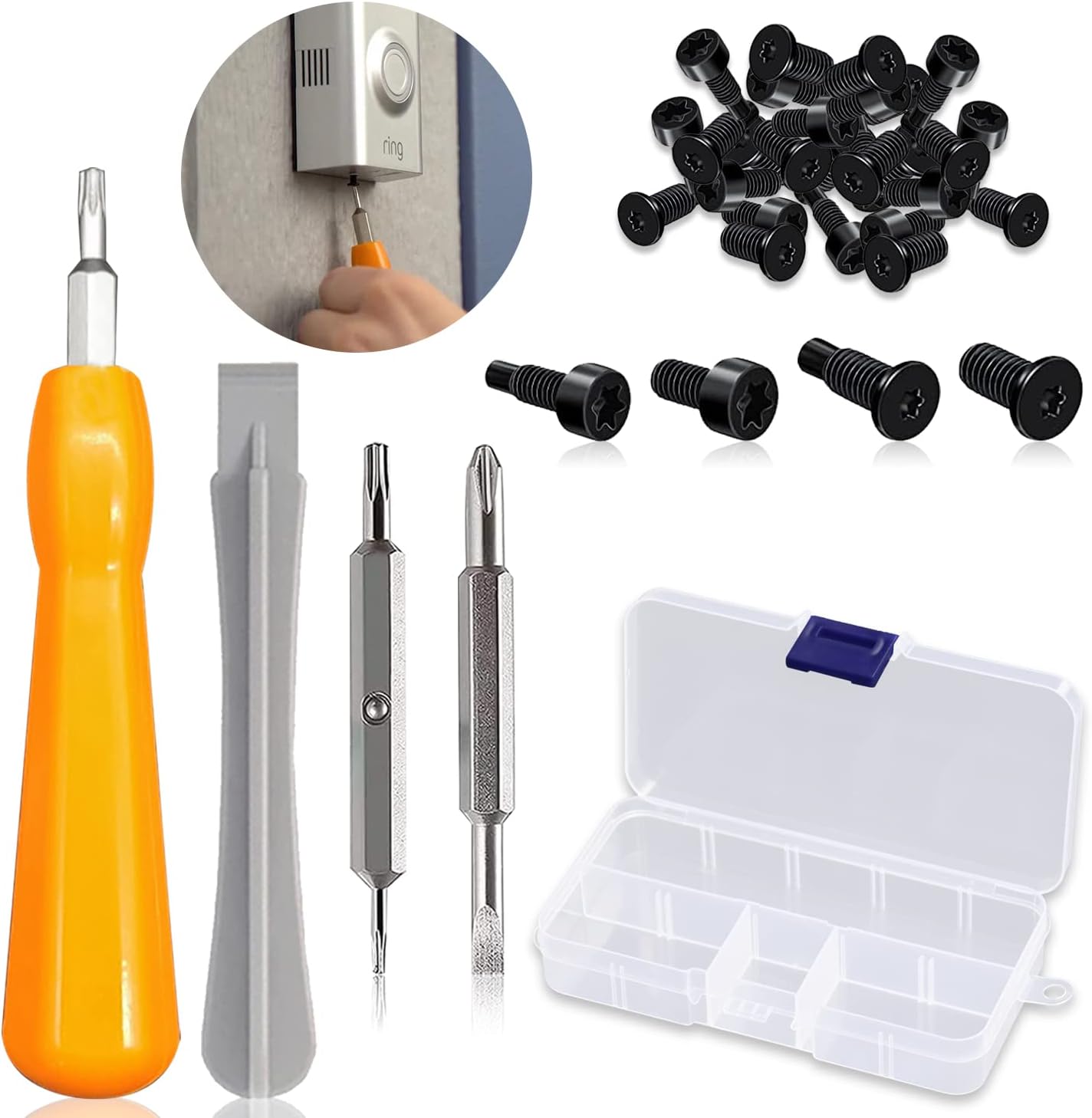 Ring Doorbell Security Screwdriver Set, 2 PCS Double-Ended T6 T15 ...