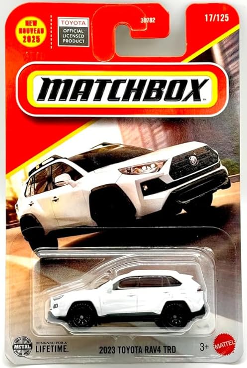 Amazon.com: Matchbox 2023 Toyota RAV4 TRD [White] 17/125, 1:64 Scale ...