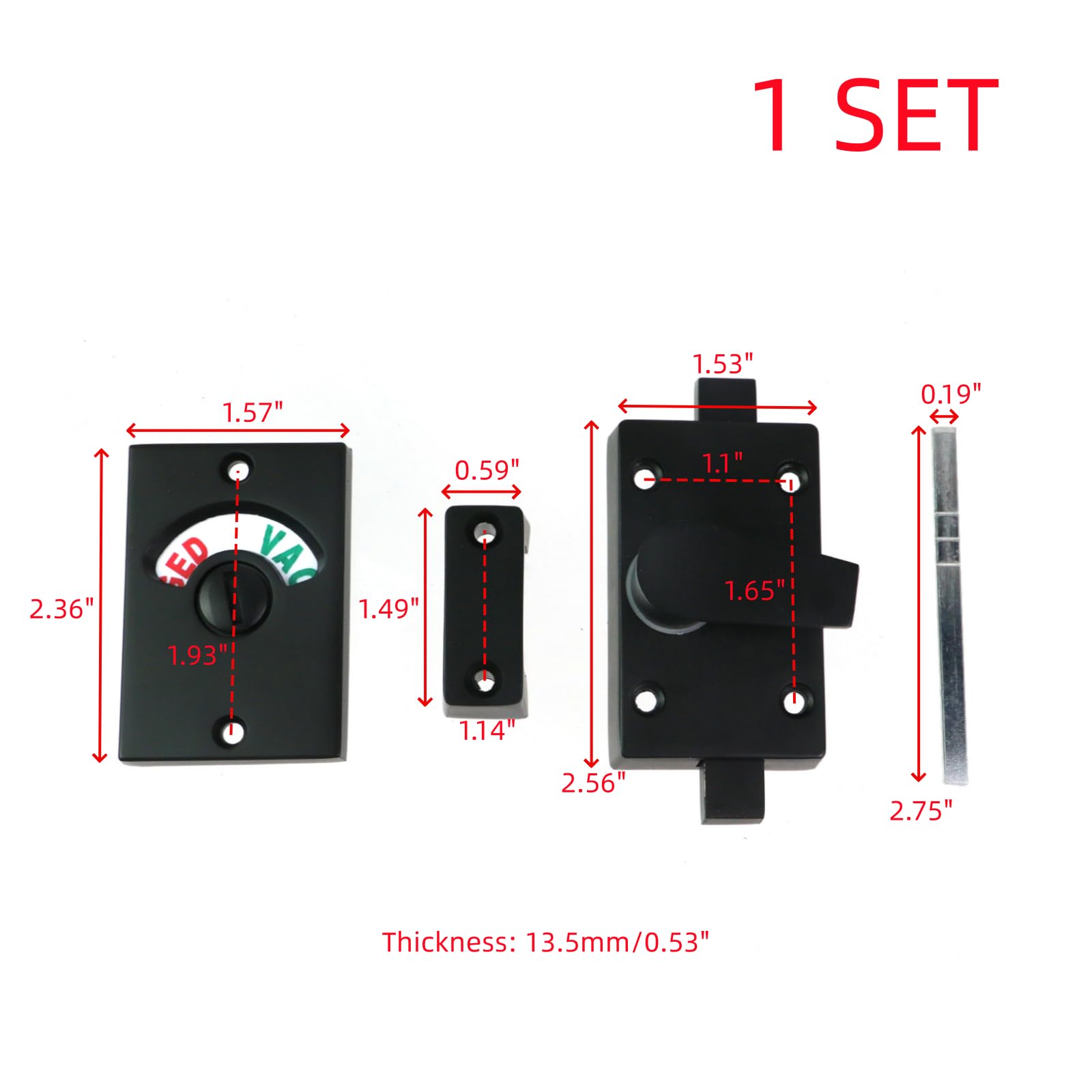 Snapklik.com : Oedema Vacant Occupied Bathroom Lock Zinc Alloy Door ...