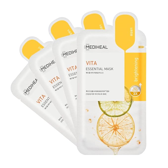 Amazon.com : Mediheal Best Korean Sheet Mask - Vita Essential Face Mask ...