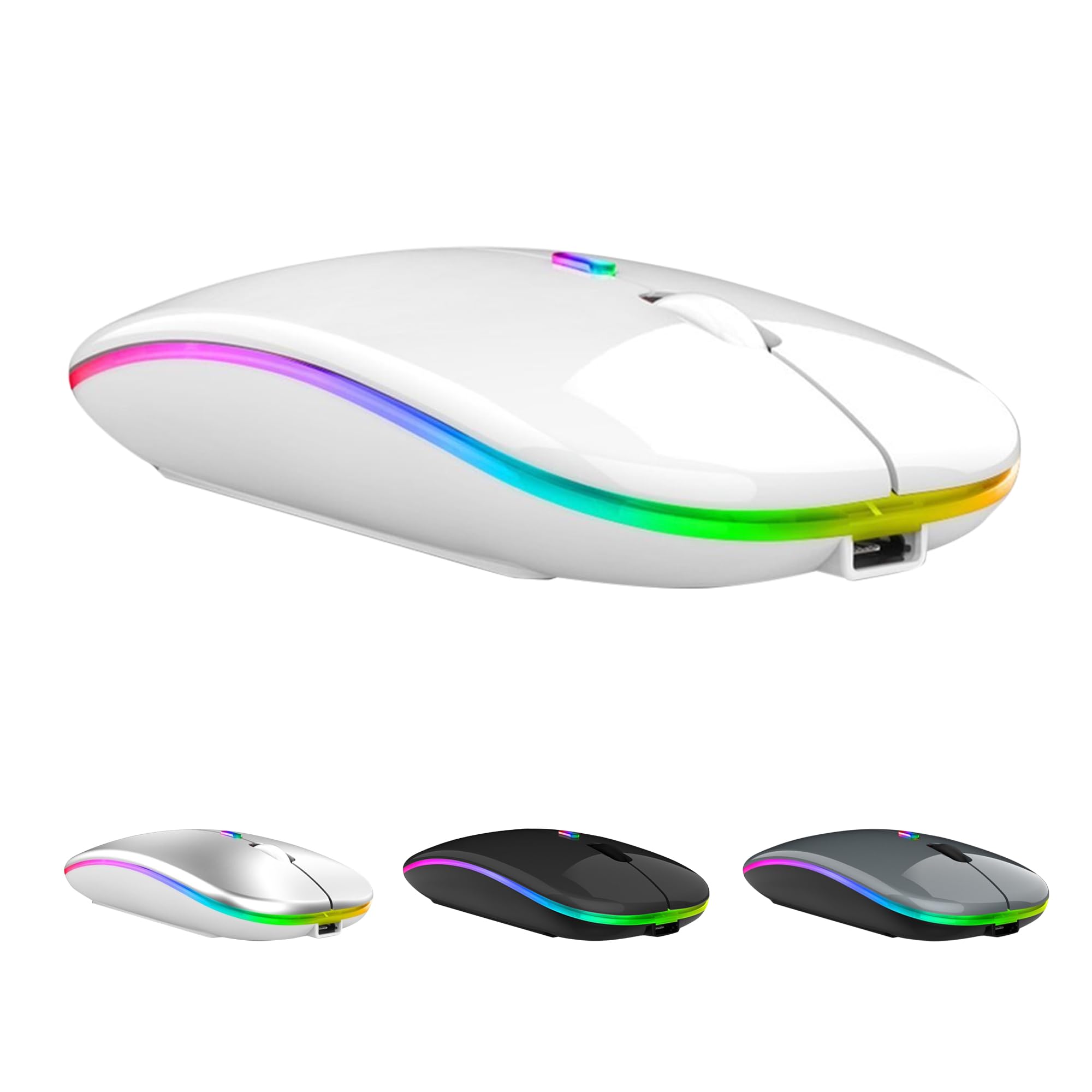 Amazon.com: Memo Tech LED Wireless Mouse, Slim Silent Mouse for PC ...