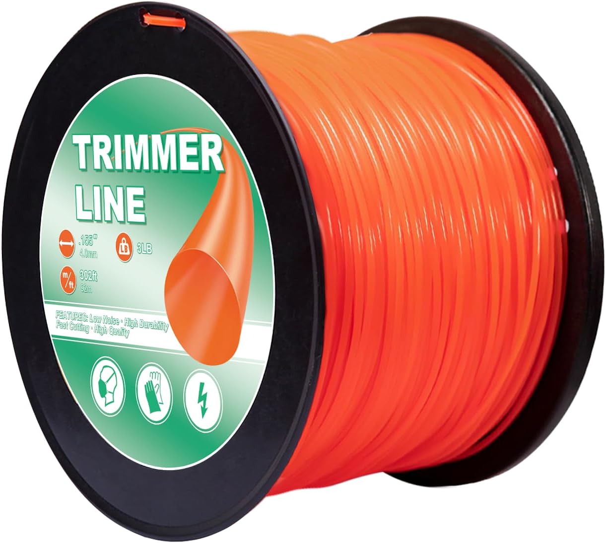 Amazon.com : ZZity 3 Pound 0.155" Heavy Duty String Trimmer Line, Weed ...