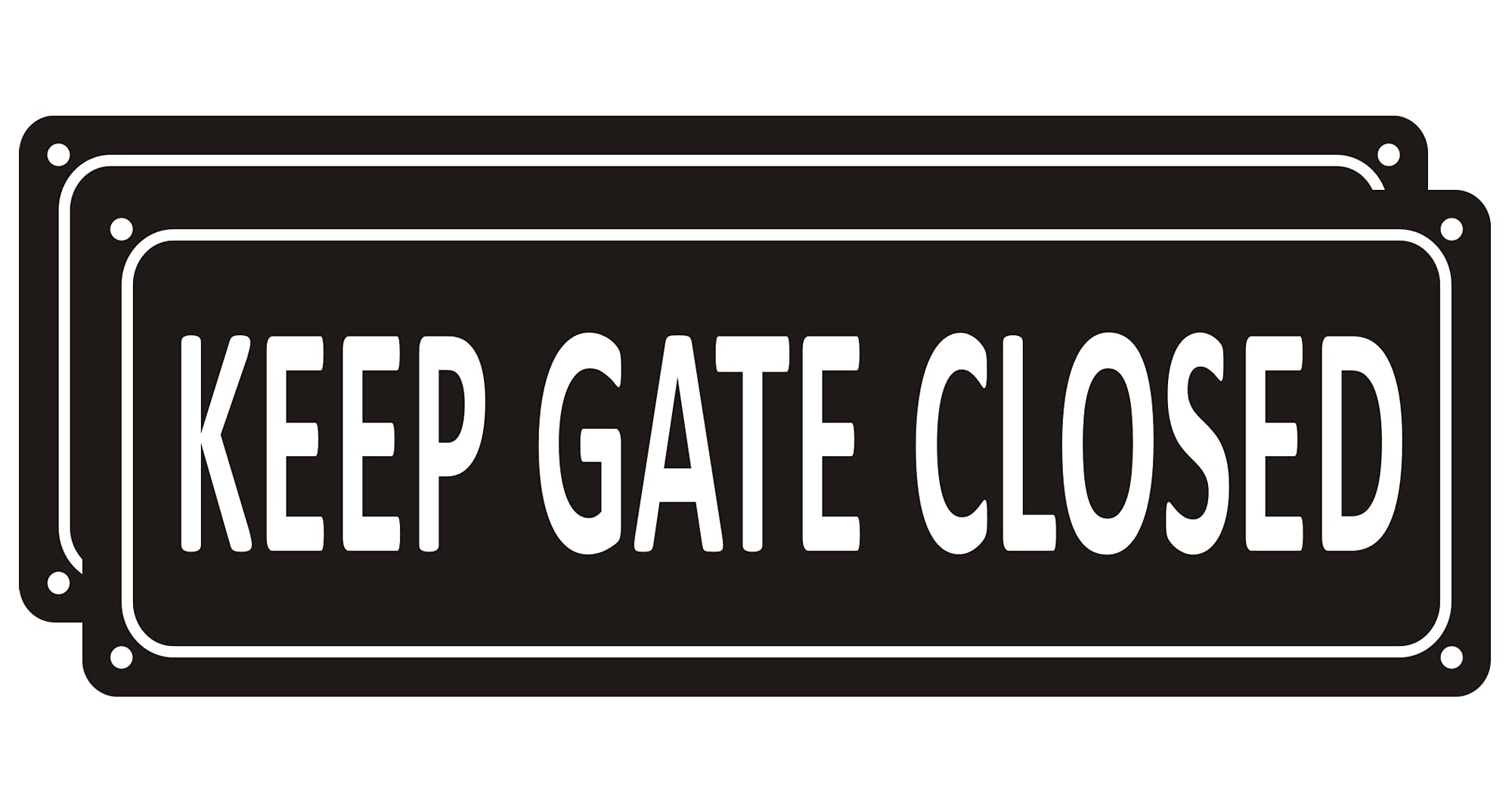 Buy Keep Gate Closed Sign, (2 Pack) Metal Close Gate Signs for Fence ...