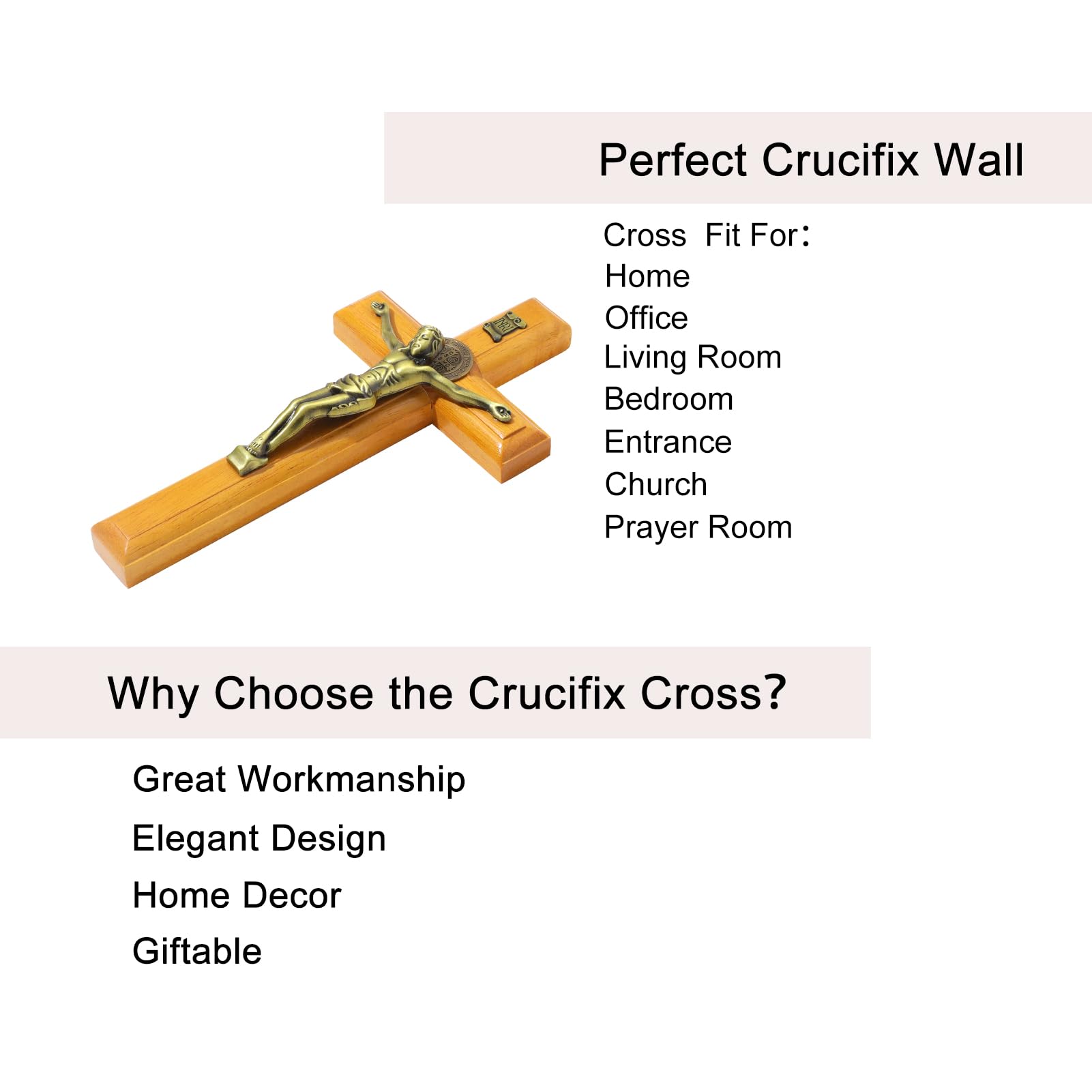 Snapklik.com : 10 Inch Crucifix Wall Cross, Handmade Jesus Christ ...