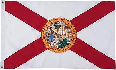 Amazon.com : TOPFLAGS Florida Flag 12x18 Inch Made in USA Embroidery ...