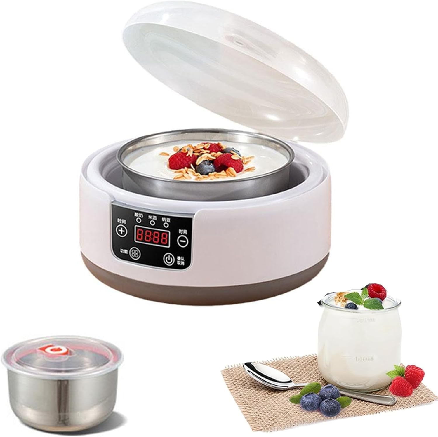 Amazon.com: Yogurt Maker,Greek Yogurt Maker with Adjustable Temperature ...