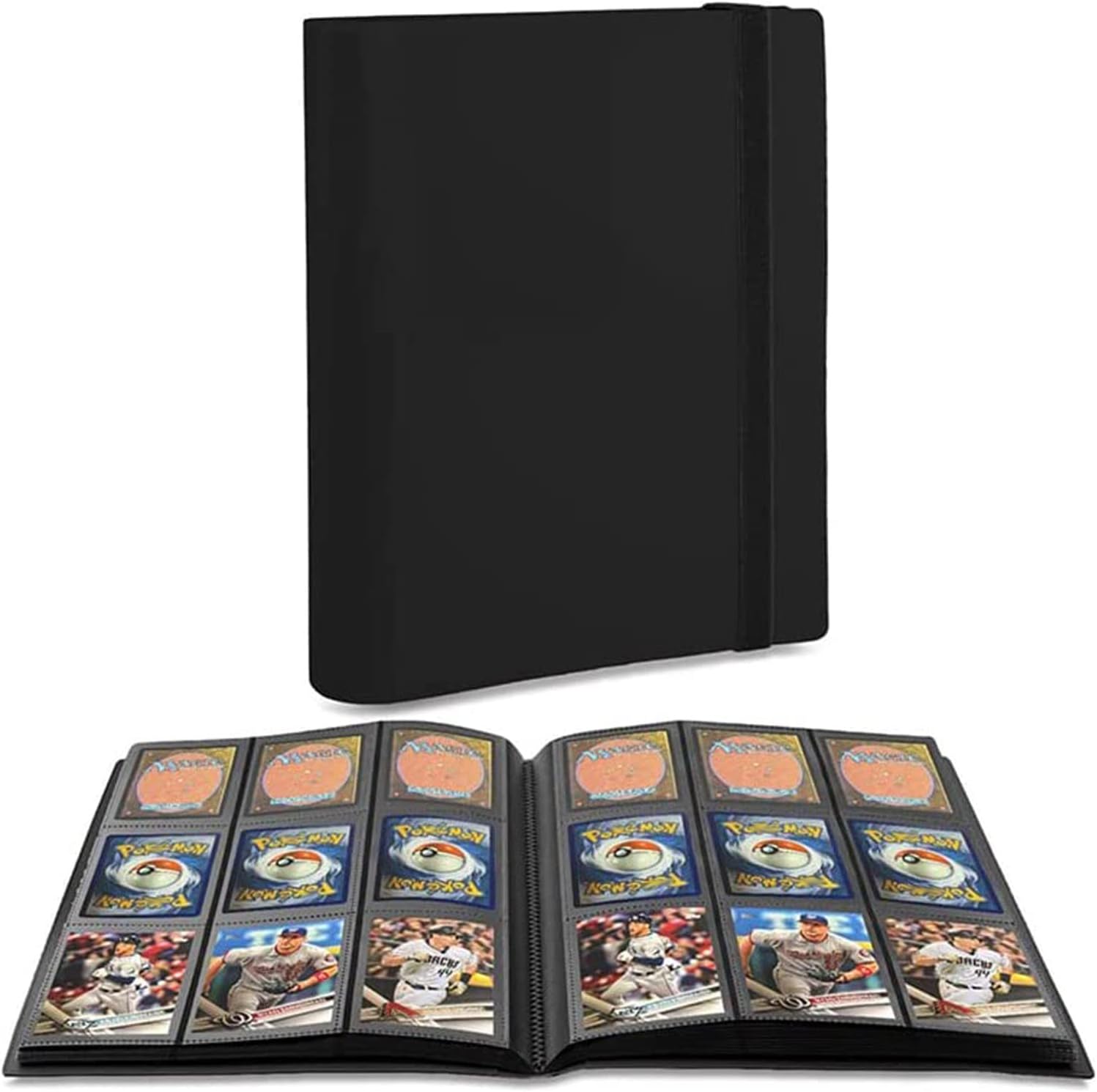 Amazon.com: CTPOKO Trading Card Binder Holder, 9-Pocket Sports Card ...