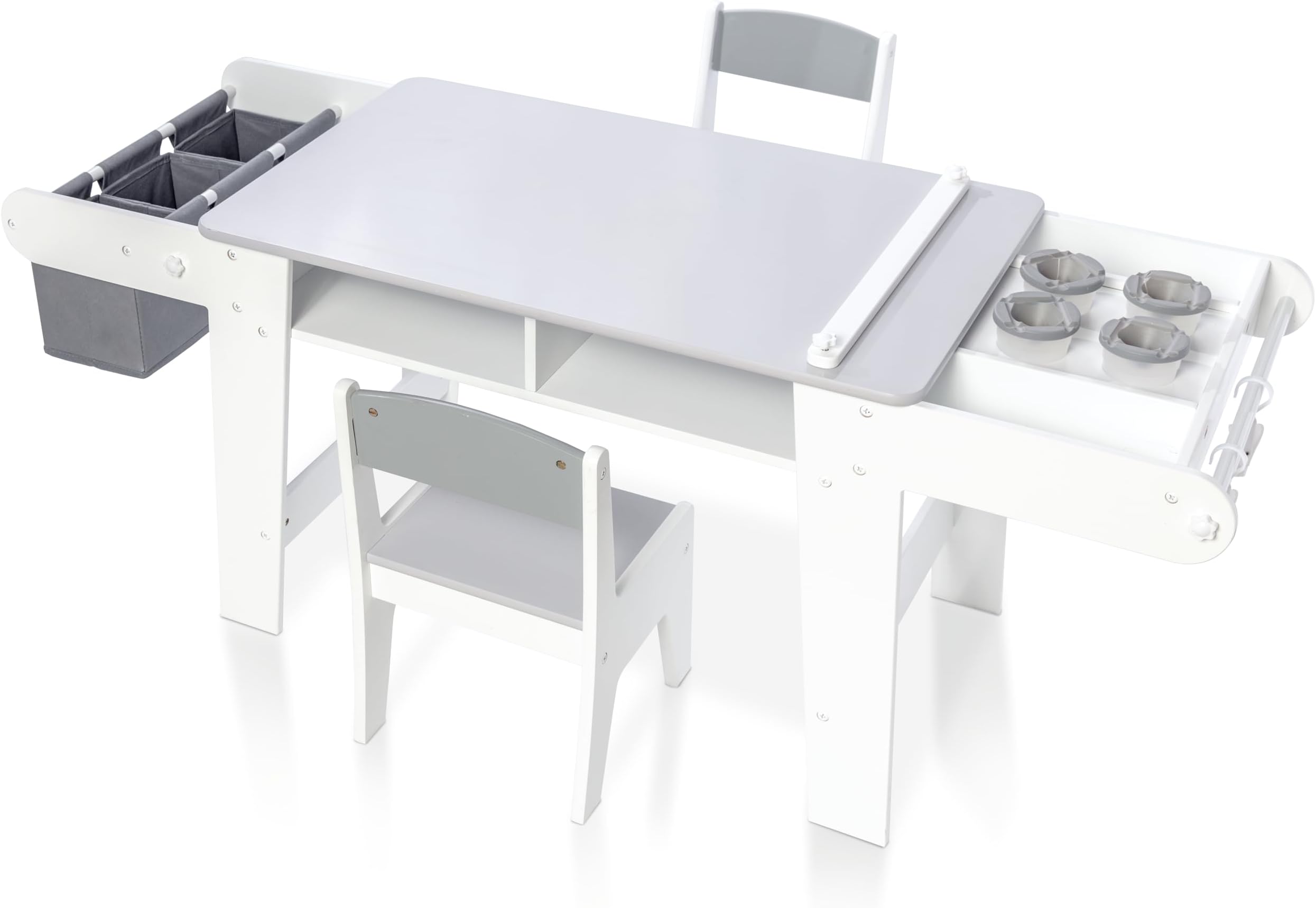 Amazon.com: GDLF Kids Art Table and Chairs Set, Craft Desk with Large ...