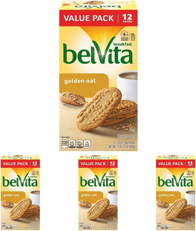 Amazon.com: belVita Golden Oat Breakfast Biscuits, 48 Packs (4 Biscuits ...