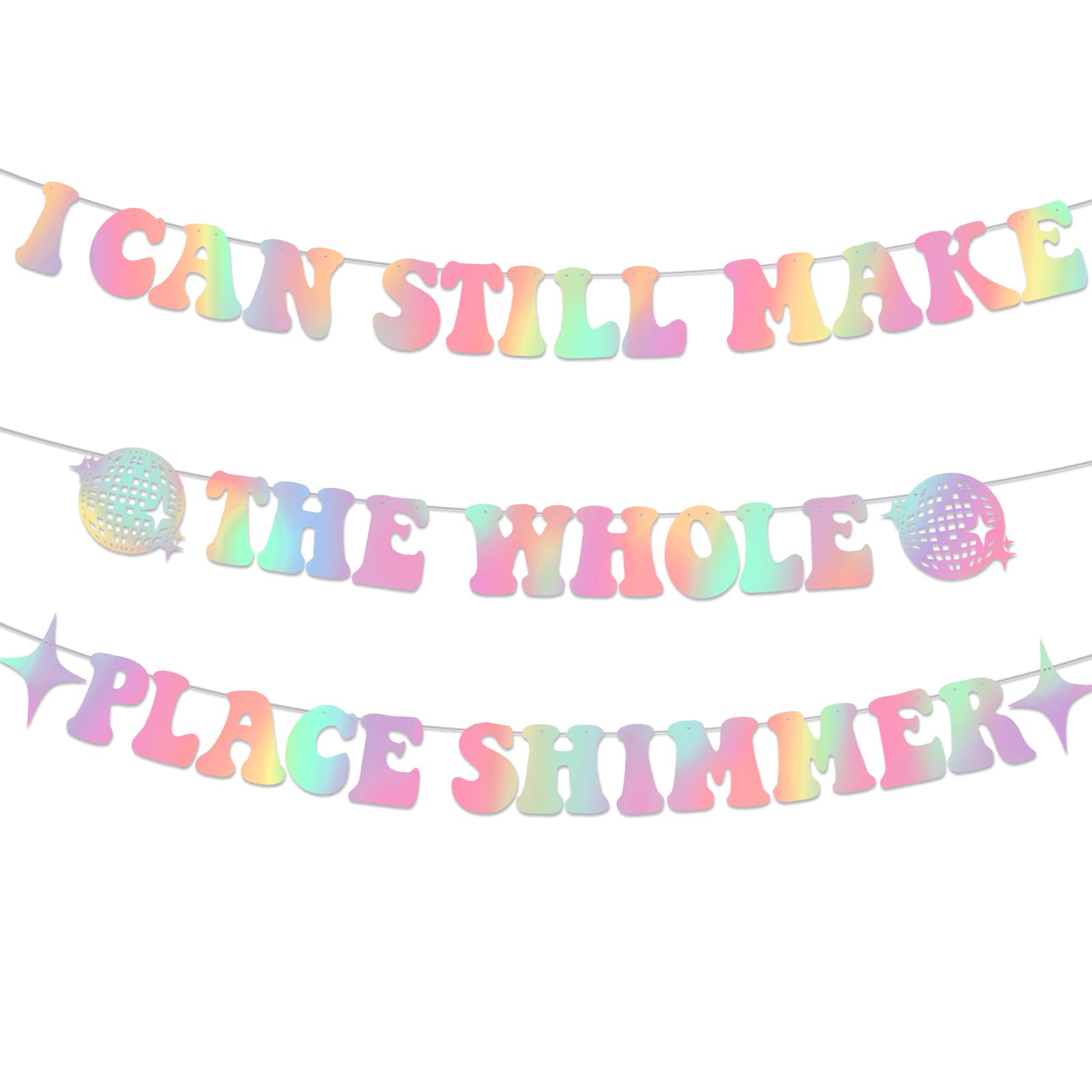 Amazon.com: I Can Still Make The Whole Place Shimmer Banner Glitter ...
