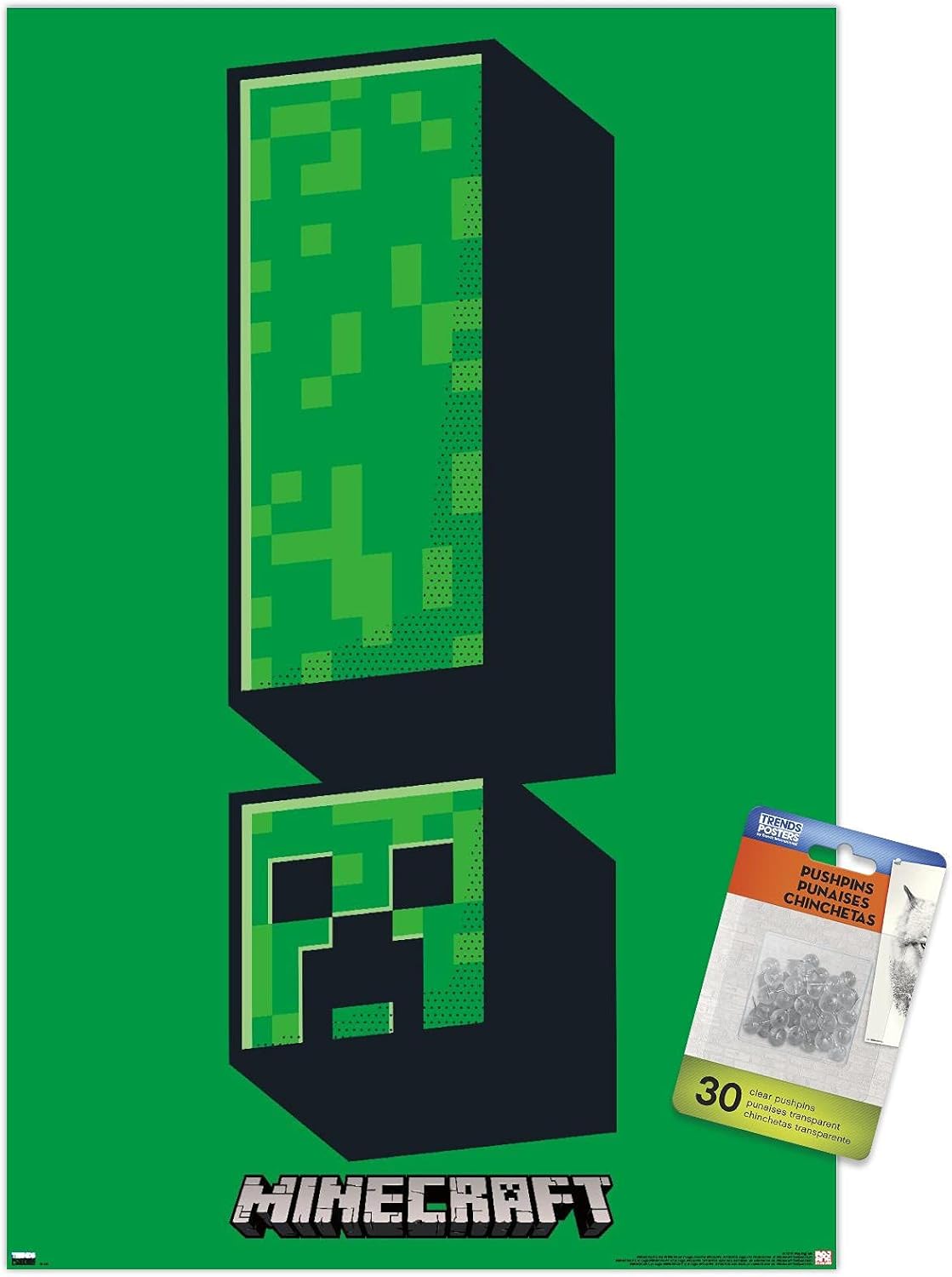 Minecraft - Creeper Symbol Wall Poster with Push Pins : Amazon.ca ...