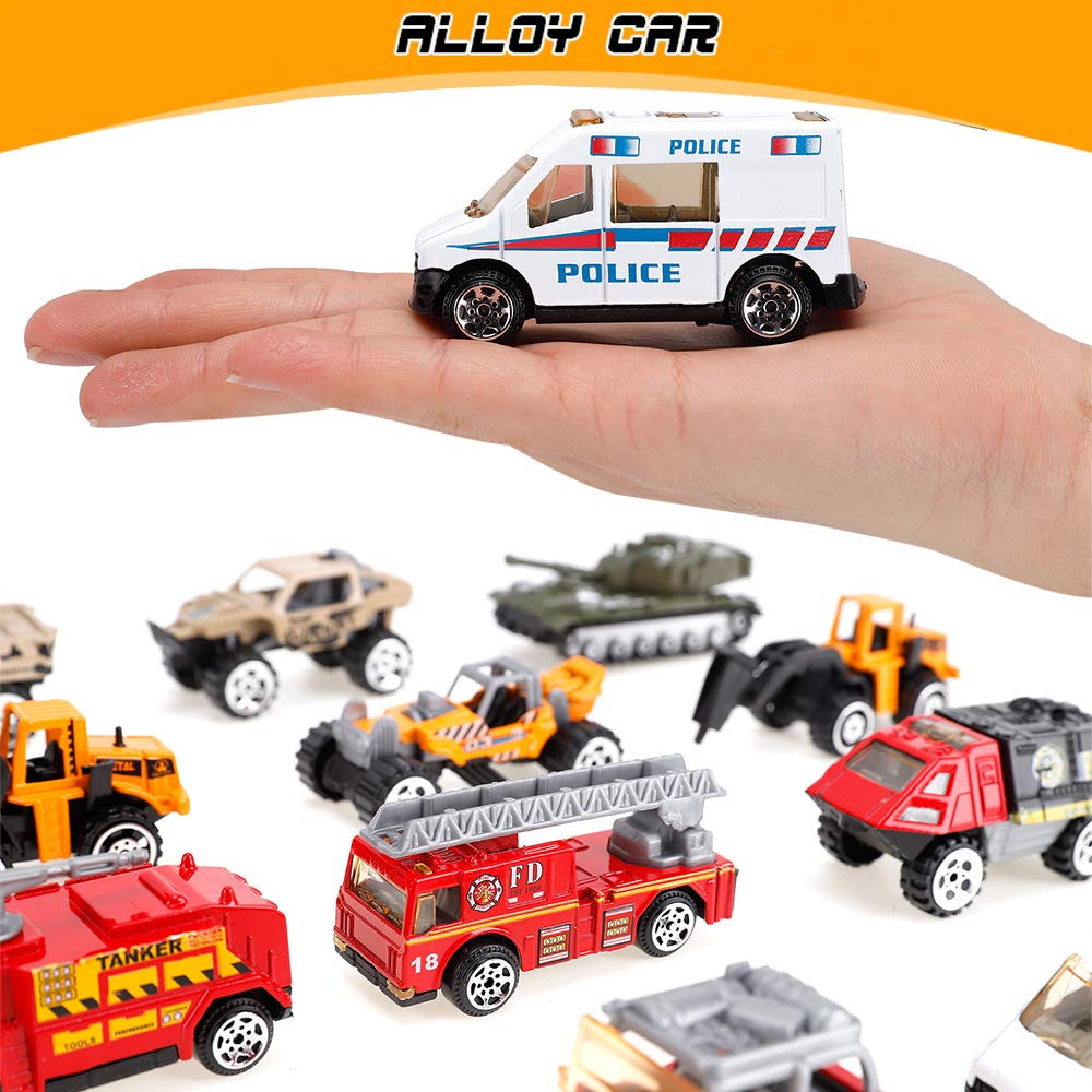 Buy 16 PCS Mini Diecast Metal Assortment Pocket Vehicles Toy Car Gift ...