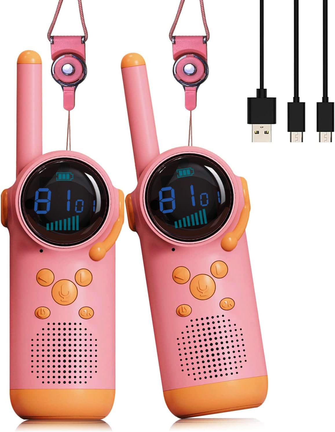 Kearui Walkie Talkie Rechargeable, Walkie Talkie Kids 8 Channels 2 Way ...